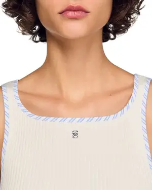 Sandro Ribbed Vest Top
