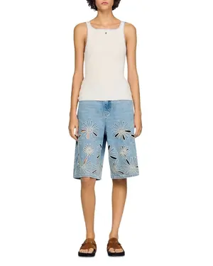 Sandro Ribbed Vest Top