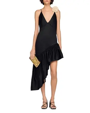 Black Hi-Low Hem Cocktail Dresses