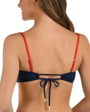 La Blanca Americana Knot Front Bandeau Bikini Top
