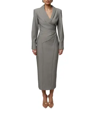 JLUXLABEL Manifest Blazer Midi Dress - Gray