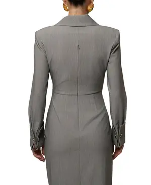 JLUXLABEL Manifest Blazer Midi Dress - Gray