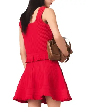 Maje Ruffled Knit Top