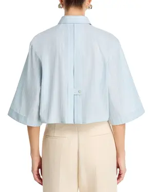 Helmut Lang Cropped Wide Sleeve Shirt