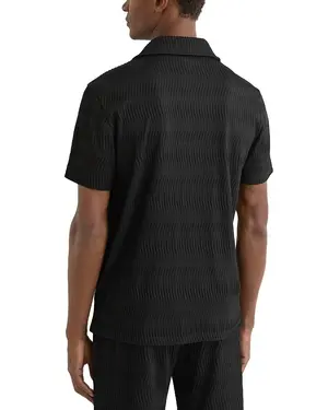 REISS Aleo Textured Wave Cubano Shirt