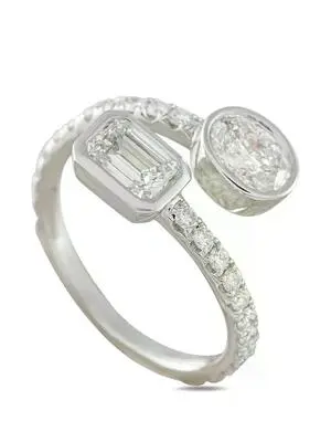 LB EXCLUSIVE Diamond Bypass Ring - Silver