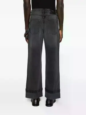 Simone Rocha Cuffed Jeans - Black