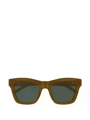 Saint Laurent Cassandre-detail Sunglasses - Brown