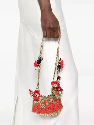 Rabanne Nano 1969 Floral-appliqué Chain Shoulder Bag