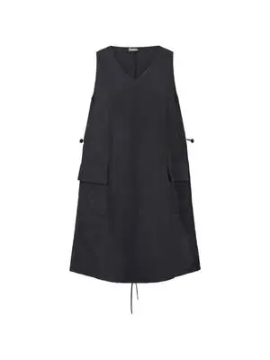 BLAUER. V-neck Pocket Dress - Black