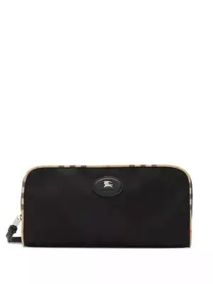 Burberry Check Trim Travel Pouch - Black