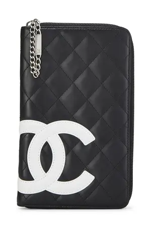 Chanel Calfskin Cambon Zippy Organizer - Black