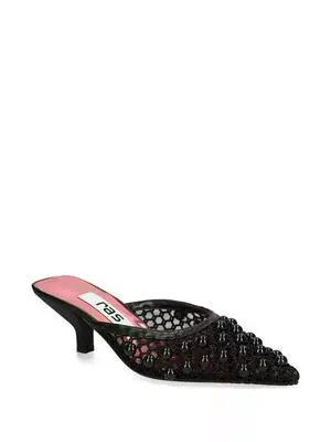 RAS Beaded Mesh Mules