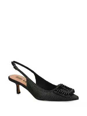 BIBI LOU Beaded Buckle Pointed Toe Pumps