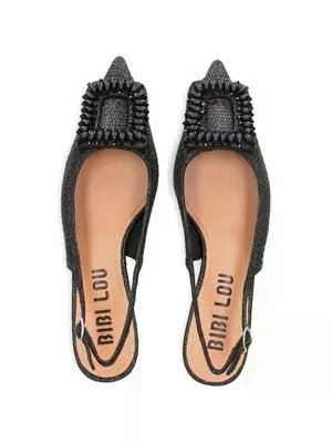 BIBI LOU Beaded Buckle Pointed Toe Pumps