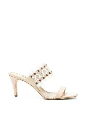 Manolo Blahnik Raffia Efeso Sandals - Neutrals