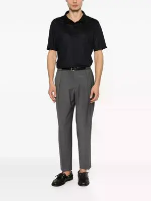 Brioni Graphic Print Polo Shirt - Blue