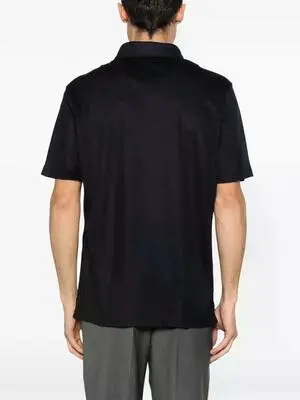 Brioni Graphic Print Polo Shirt - Blue