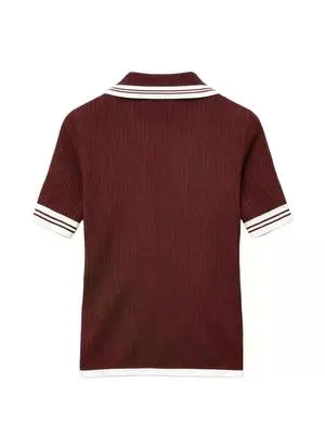 ERMANNO FIRENZE Striped Collar Polo Shirt