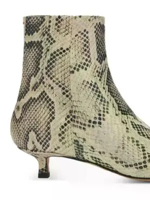 AeydĒ Sofie Snakeskin-effect Ankle Boots