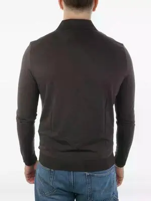Altea Fine-knit Polo Shirt - Brown
