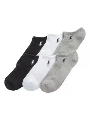 Polo Ralph Lauren Logo Low-cut Socks Pack Of 6 - Black