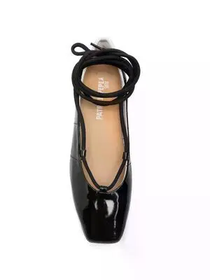 Patrizia Pepe Ankle-tie Pointed Toe Ballet Flats