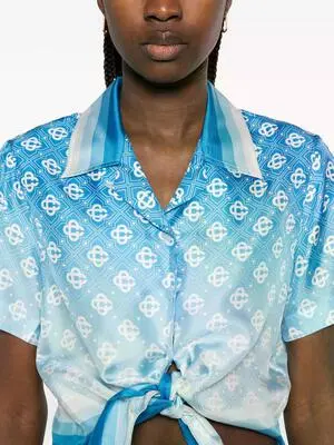 Casablanca Diamond Monogram Knotted Shirt