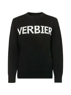 JURTA Graphic Crew Neck Sweater - Black
