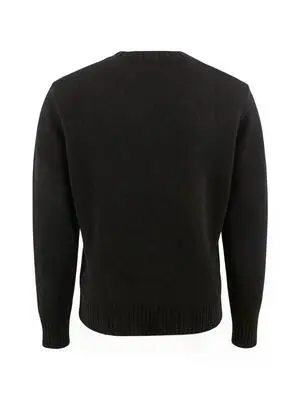JURTA Graphic Crew Neck Sweater - Black