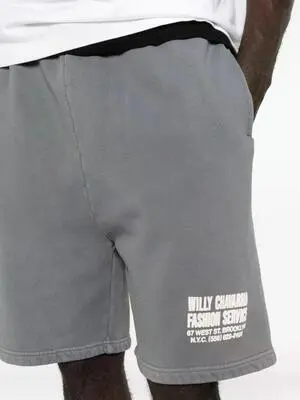 WILLY CHAVARRIA Drawstring Logo Shorts