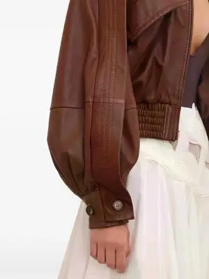 Zimmermann Luna Leather Bomber Jacket