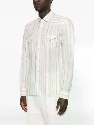 BARBA NAPOLI Striped Pocket Shirt