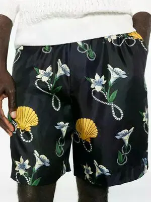 Drole De Monsieur Floral Print Shorts
