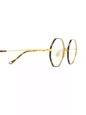 EYEPETIZER Yosemite Geometric-frame Eyeglasses - Brown