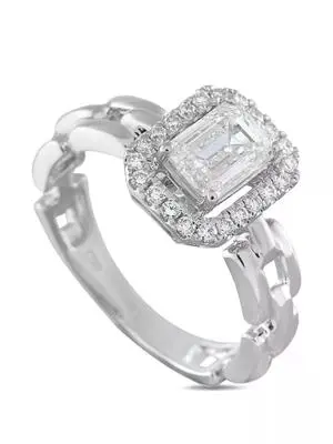 LB EXCLUSIVE 18k White Gold Diamond Ring - Silver