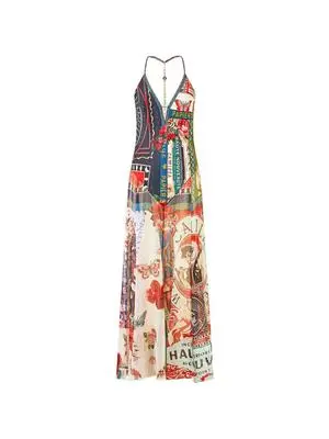 Camilla Silk Maxi Dress - Neutrals