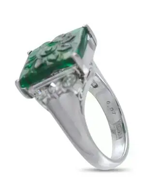 LB EXCLUSIVE Diamond And Emerald Ring