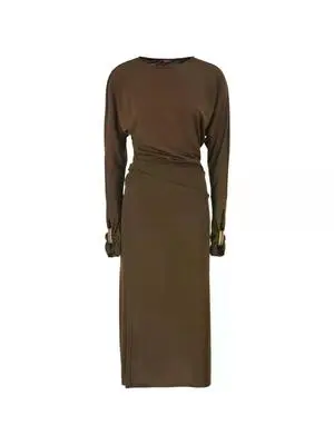 Max Mara Draped-waist Midi Dress