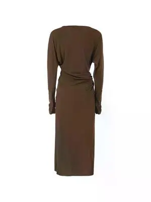 Max Mara Draped-waist Midi Dress