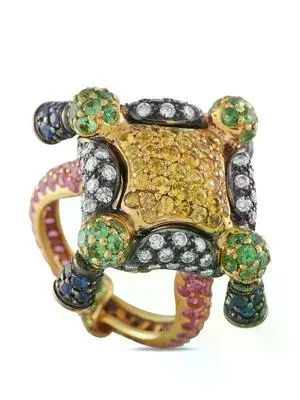 LB EXCLUSIVE Diamond And Sapphire Ring - Gold