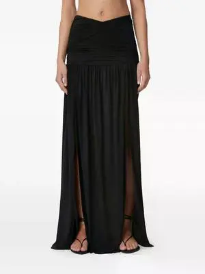 AMAZUIN Gathered Side-slit Skirt