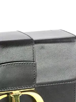 Dior 30 Montaigne Box Bag Leather Crossbody - Black