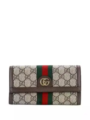 Gucci Ophidia Continental Wallet Gg Coated Canvas Small Wallets
