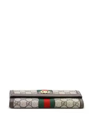 Gucci Ophidia Continental Wallet Gg Coated Canvas Small Wallets