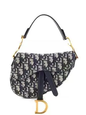 Dior Saddle Handbag Oblique Canvas Mini Shoulder Bag - Blue