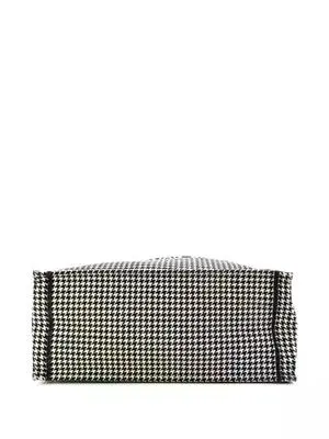 Dior Book Houndstooth Canvas Large Tote Bag - Black
