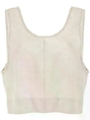 OSKLEN Frayed-edge Top - Neutrals