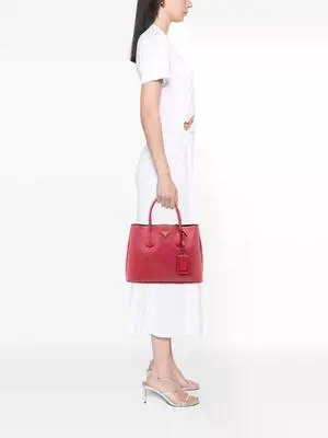 Prada Medium Saffiano Cuir Double Satchel