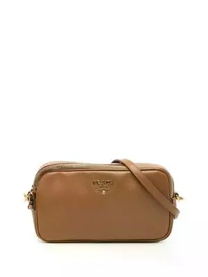 Prada Mini Saffiano Double Zip Crossbody Bag